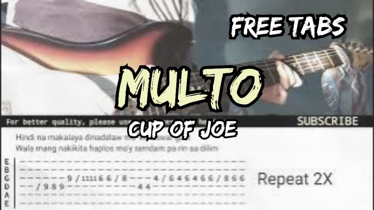 Cup of Joe - Multo (Electric Guitar Cover) l Free Tabs! - YouTube