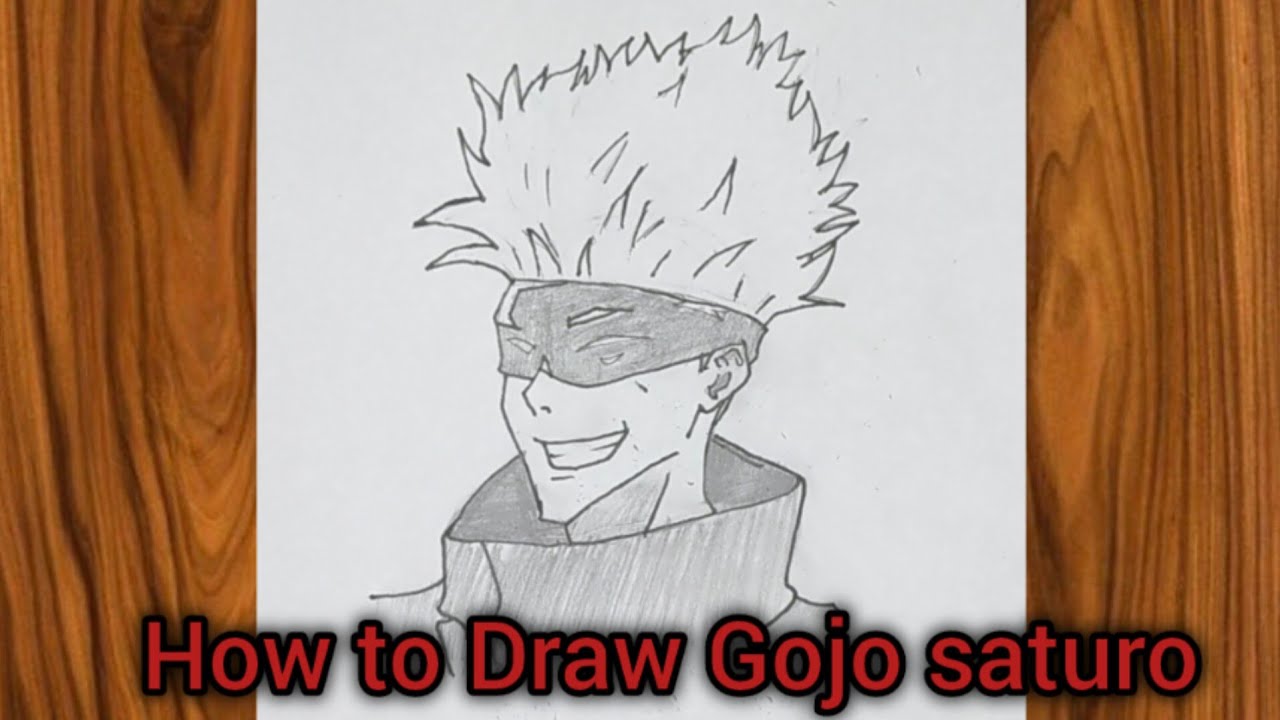 How to Draw Gojo saturo sketch/Easy sketch for beginners/Pencil Drawing ...