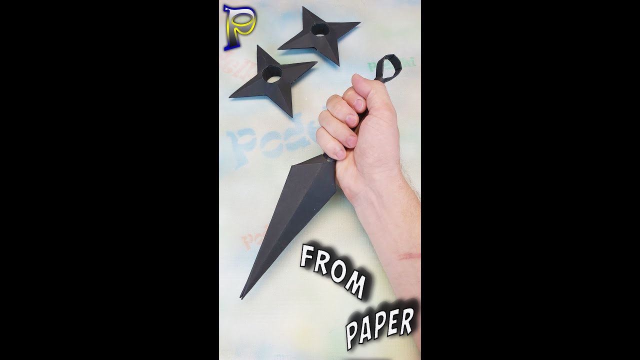 How to make 🗡️ KUNAI out of paper with your own hands. DIY paper weapon ...
