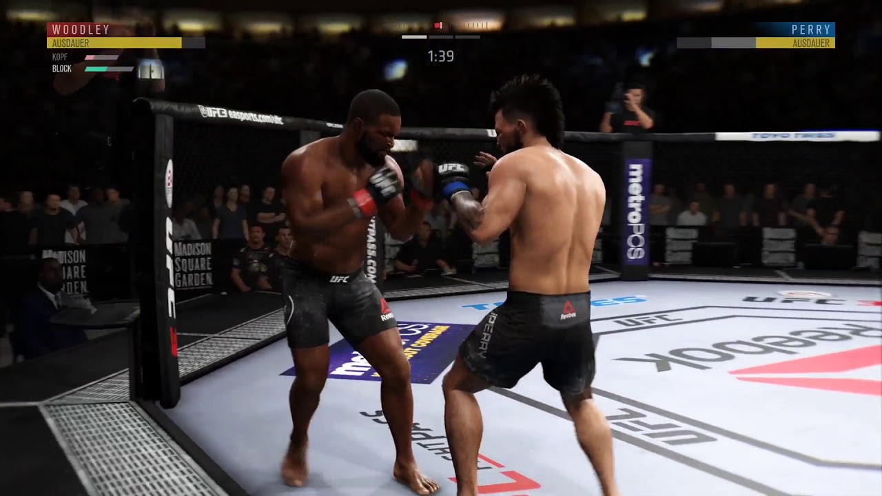 UFC 3 - Stand and Bang Legendary Difficulty - Woodley vs PERRY - YouTube