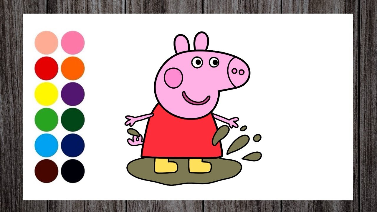How to Draw Peppa Pig Step By Step | Peppa Pig Drawing for kids | Easy ...