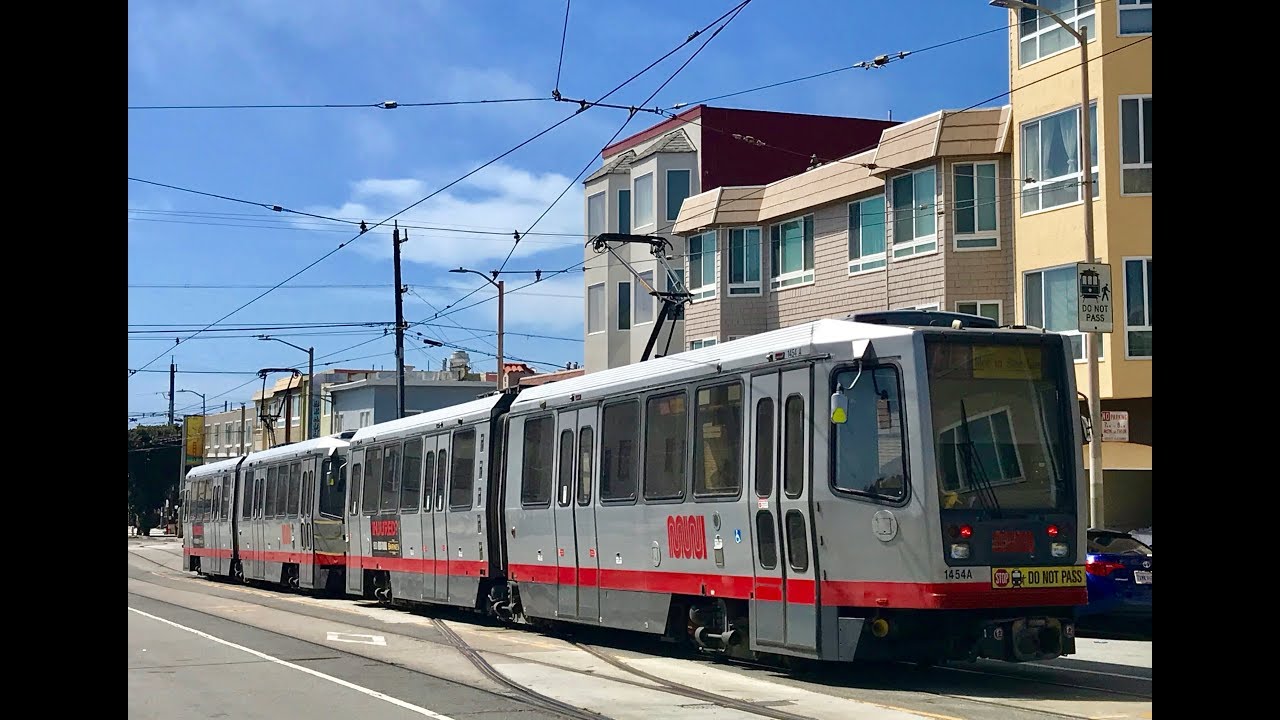 SF MUNI Breda LRV2 #1454 On the N line - YouTube