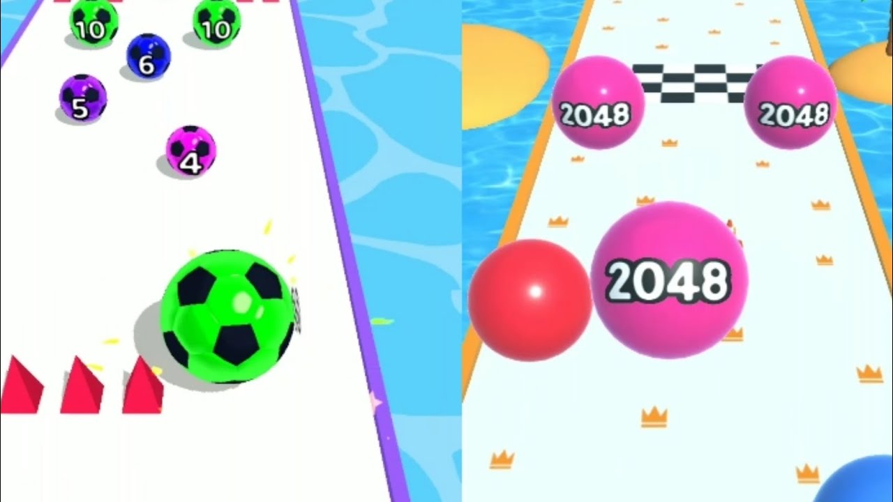 Marble Run 3D Vs 2048 Runner Balls - YouTube