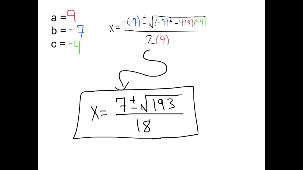 Quadratic Formula - Radical and Complex - YouTube