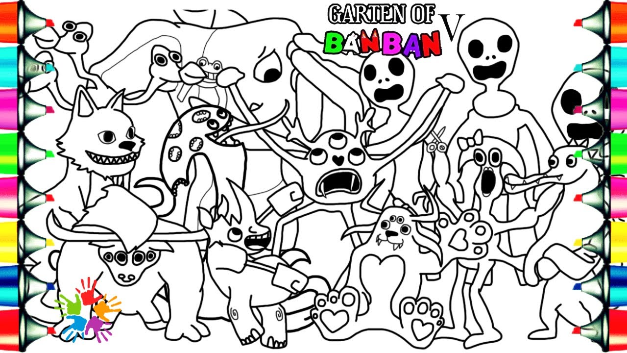 NEW Garten of Banban 5 Coloring Pages / Meeting with Mr. KICKSTER / How ...