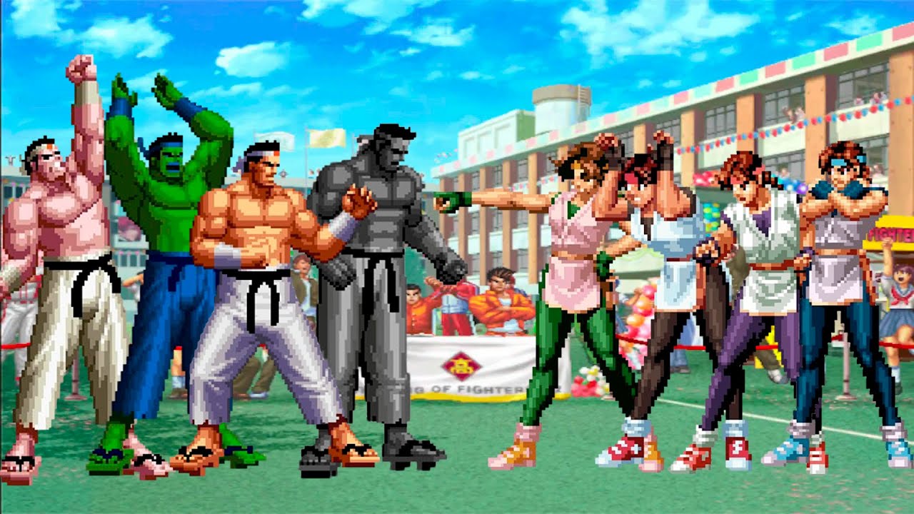 [KOF Mugen] Goro Daimon Team vs Yuri Sakazaki Team - YouTube