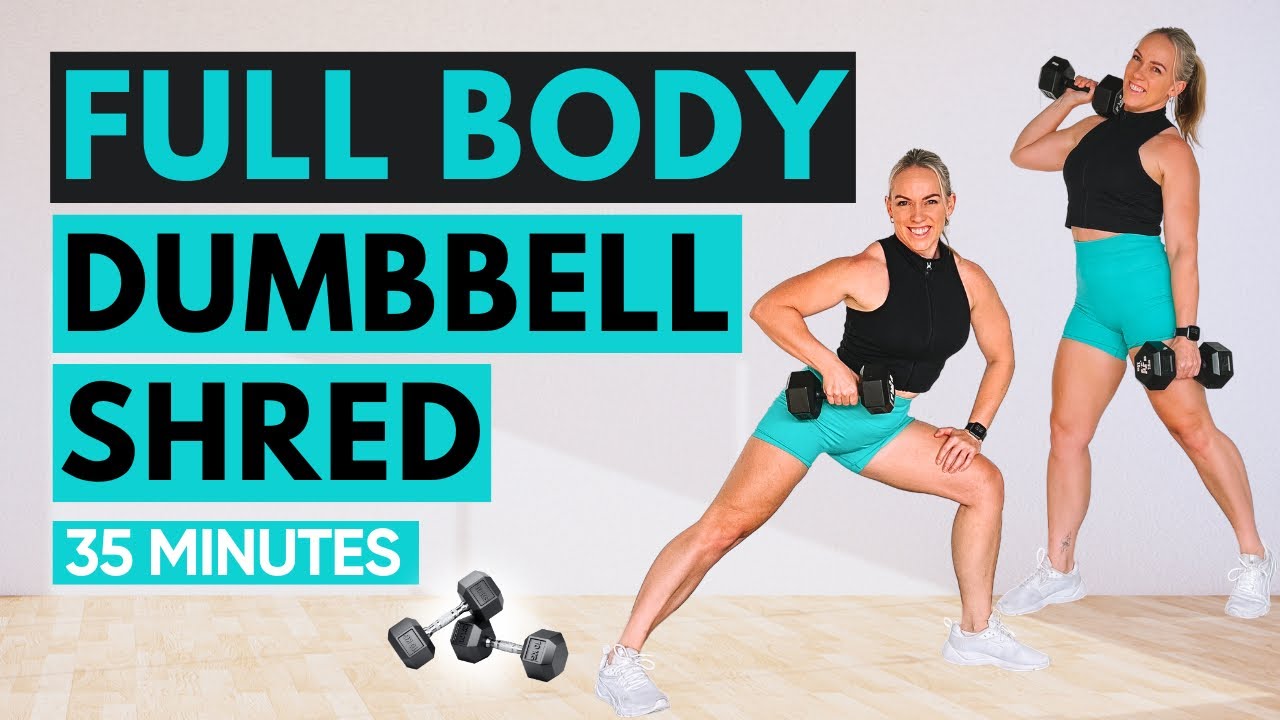 35 MIN Dumbbell Shred | Over 40 Fat Burning Workout | No Repeat - YouTube
