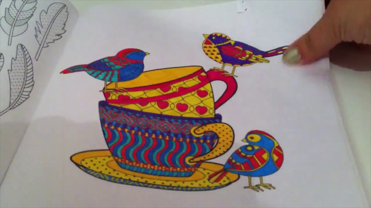 MY COMPLETED COLOURING PAGES - YouTube