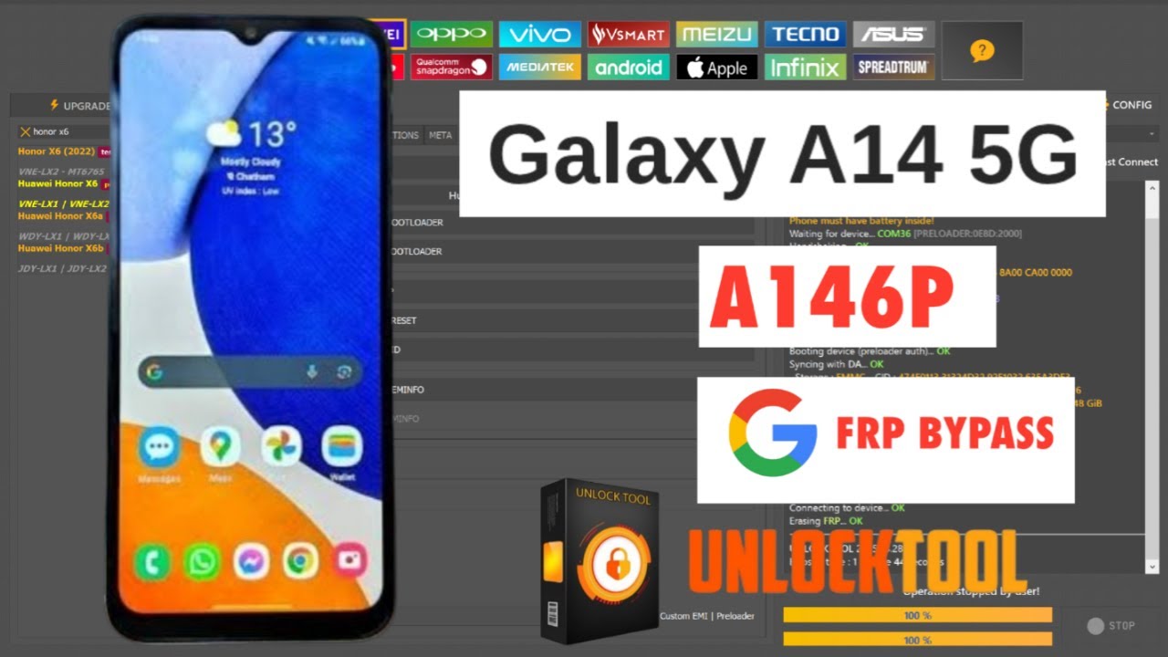 Samsung A14 5G A146P Frp Unlock Tool - YouTube