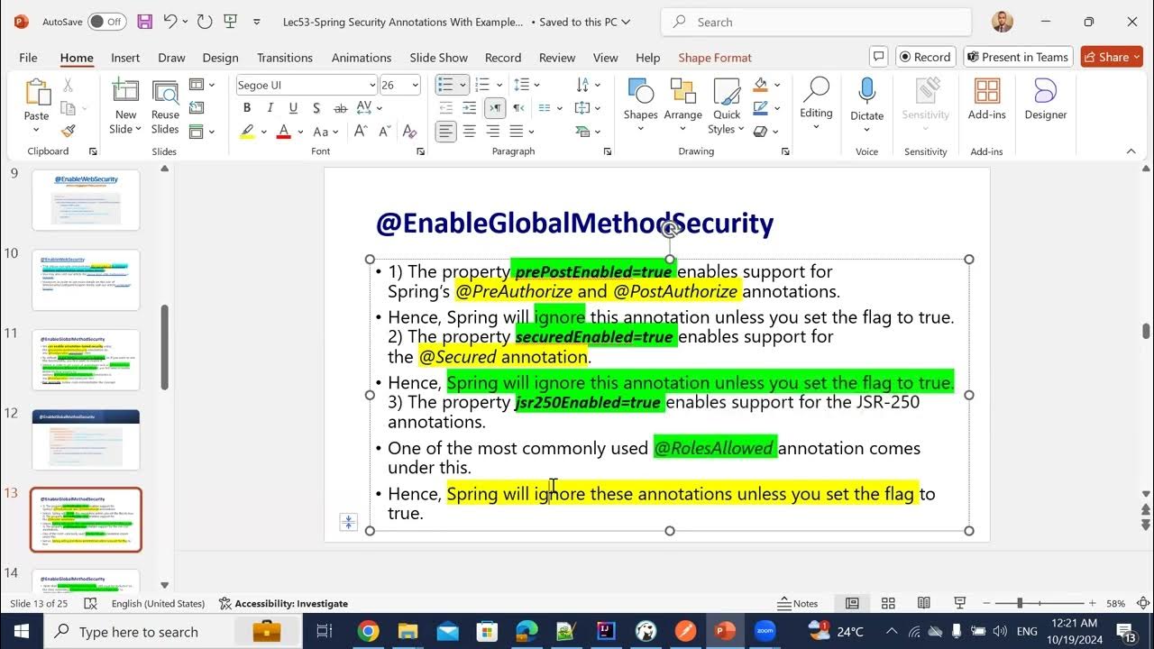 Lec53: Spring Security Annotations With Examples - YouTube