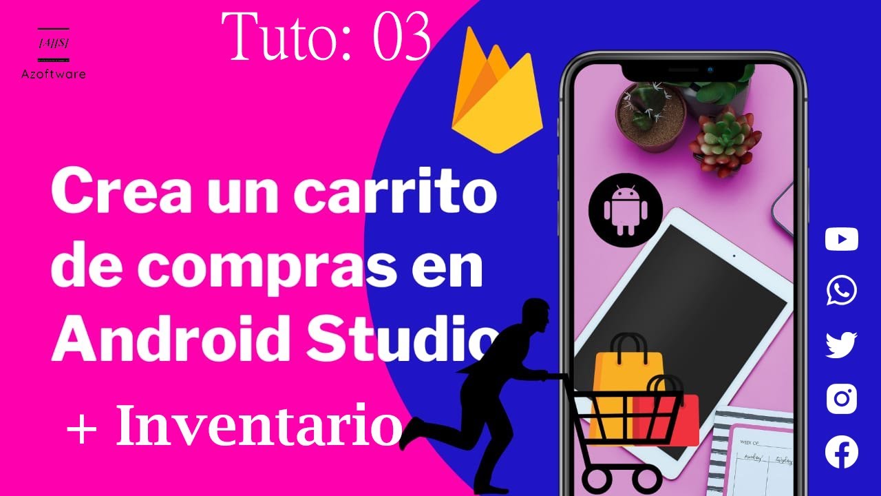 Crear un carrito de compras en Android Studio con Inventario | Java + Firebase | Login xml - YouTube