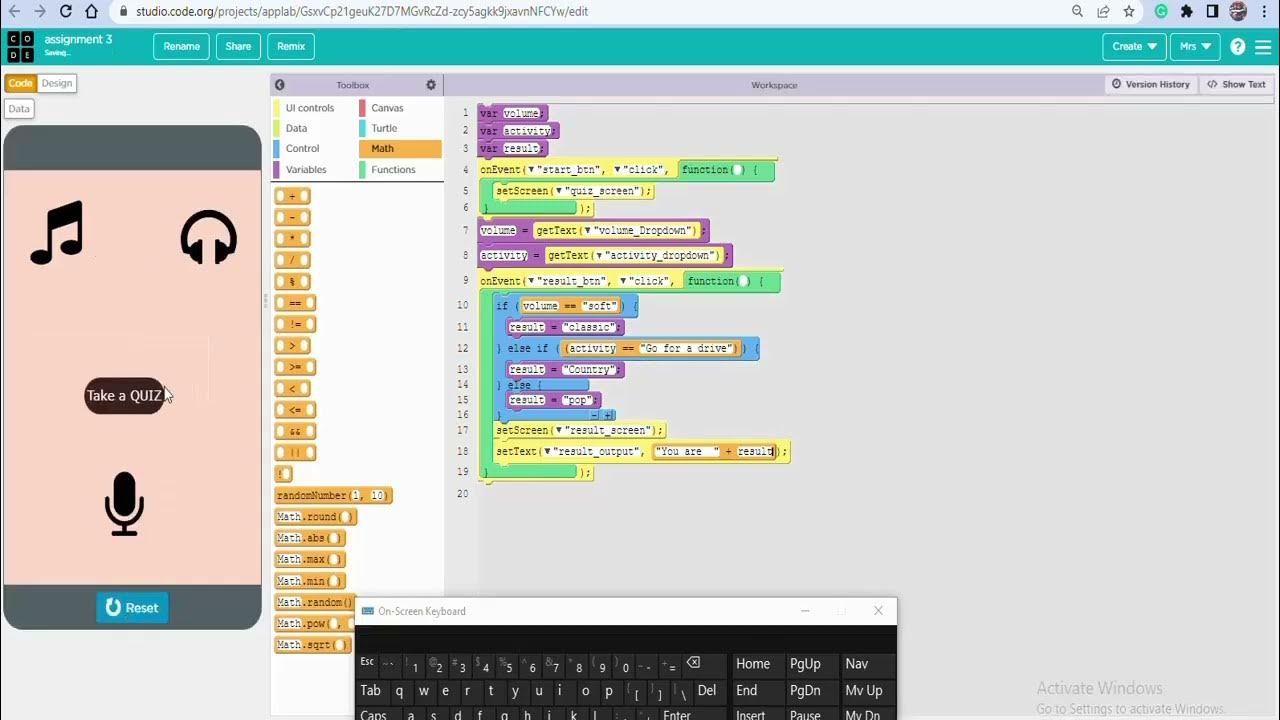 Music Genre survey Interface- App Lab from code.org - YouTube