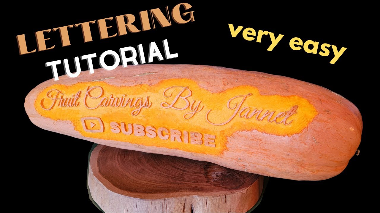 How To Carve A Pumpkin And Transfer Text Onto It - YouTube