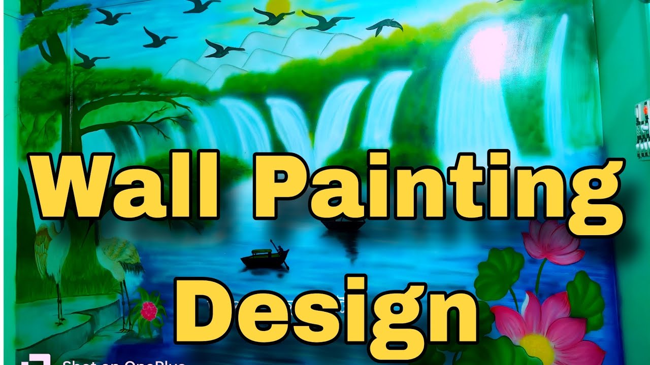 Scenary Wall Painting Design || Best Wall Painting Design || Landscape ...