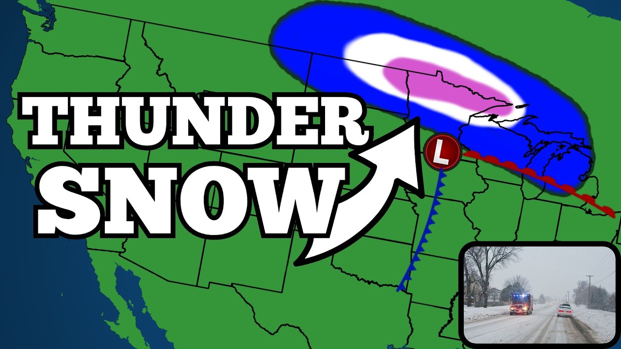 Heavy Snow with Thunder Expected Tuesday Night - YouTube