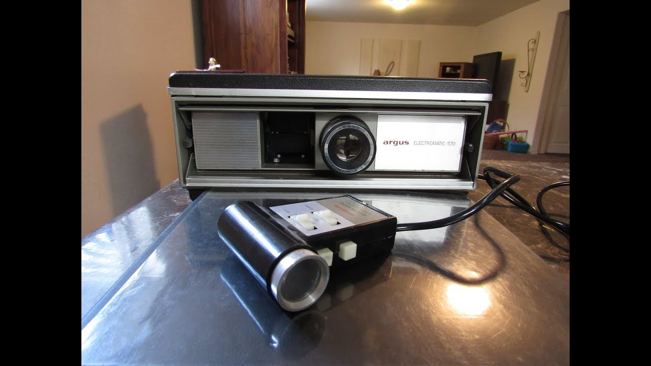 Vintage Argus Electromatic 570 Slide Projector- Thrift Shop Find - YouTube