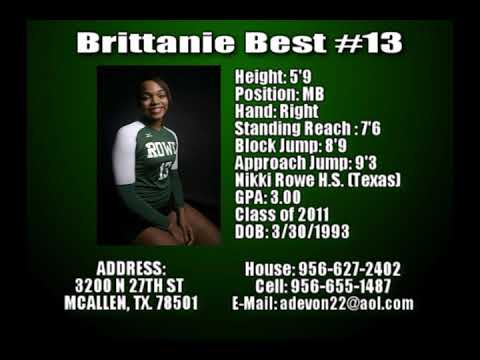 Nikki Rowe Warriors #13: Brittanie Best - Volleyball Recruiting Video ...