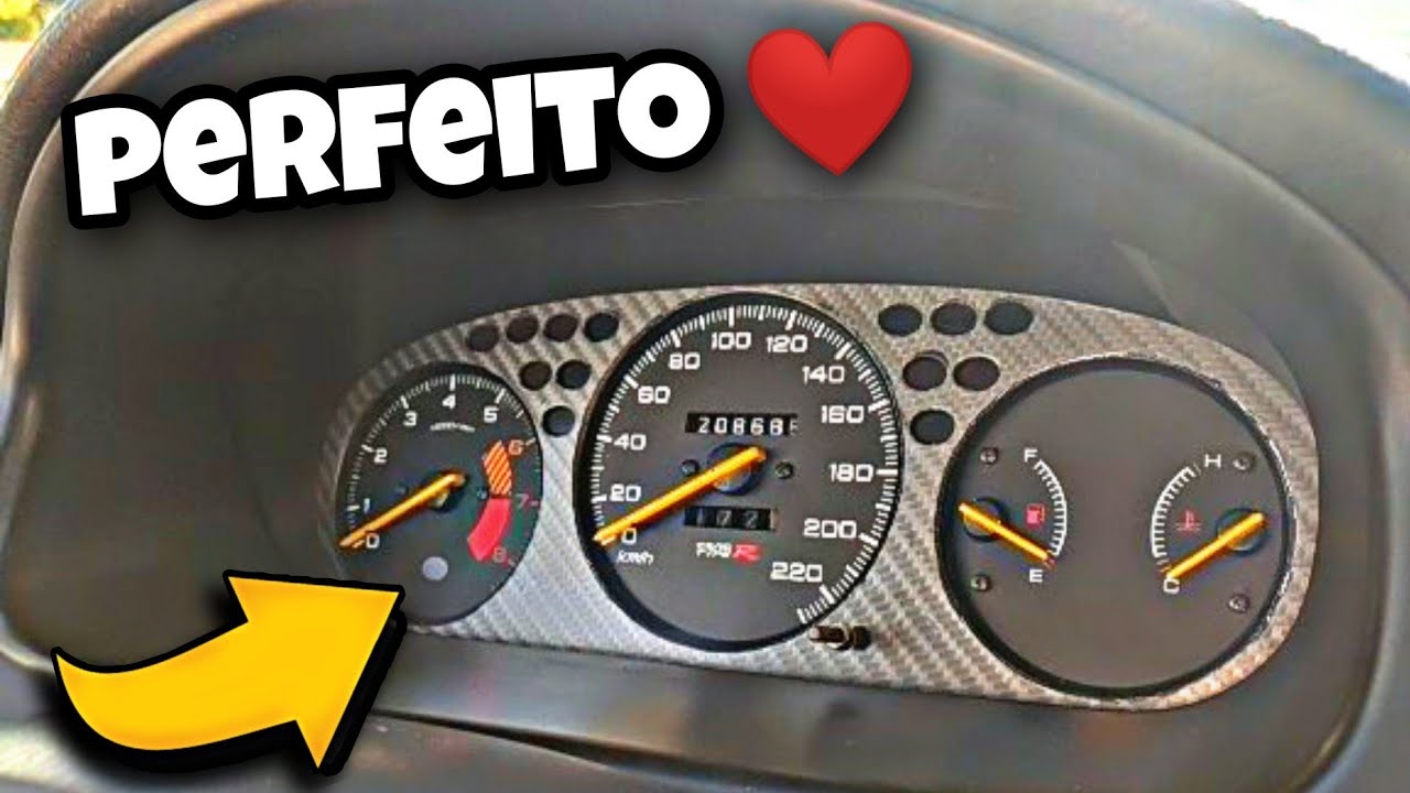 Coloquei os gauges do type R no meu Civic!! #civic #honda #vtec # ...