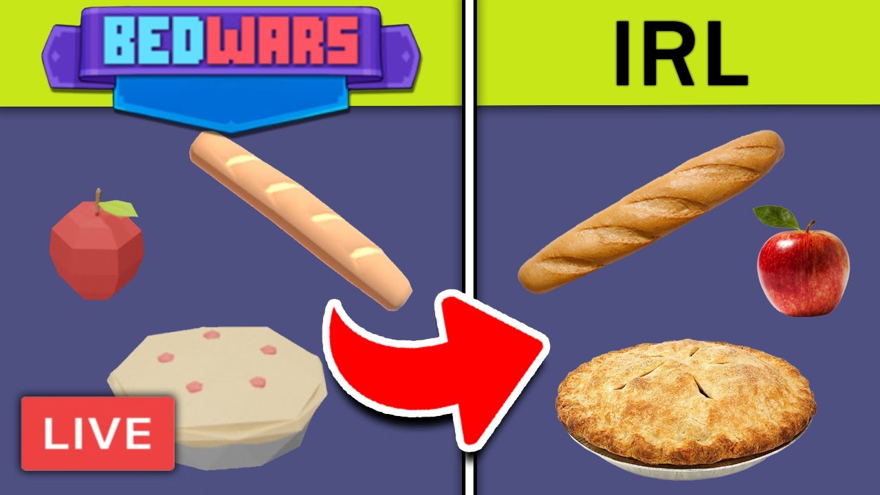 🔴 Eating Roblox Bedwars Foods IRL Live 🔴 - YouTube