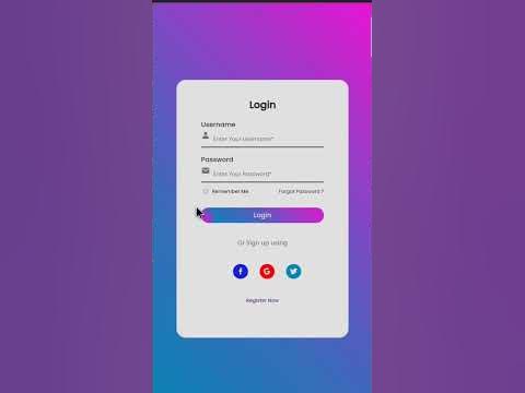 Responsive Login & Registration Form using HTML, CSS & JavaScript # ...