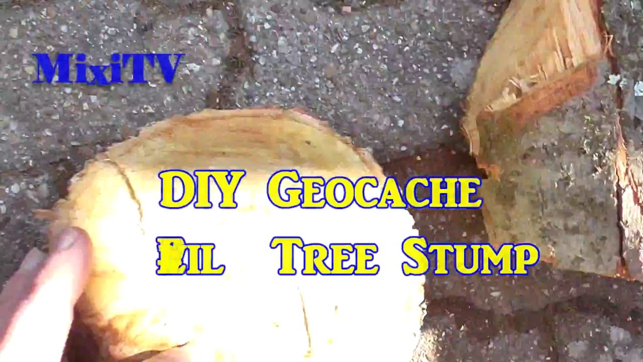 DIY Geocache #Evil Tree Stump - YouTube