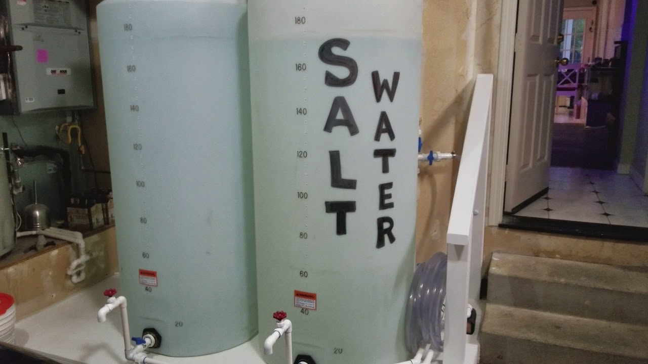 RO/DI storage, saltwater mixing station and Automatic Water Change ...