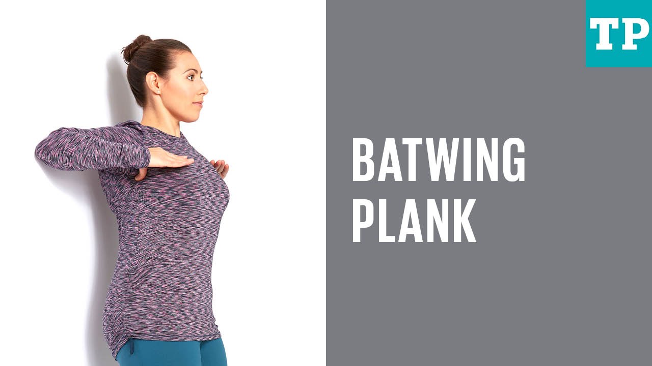 Batwing plank on wall | Postpartum exercise - YouTube