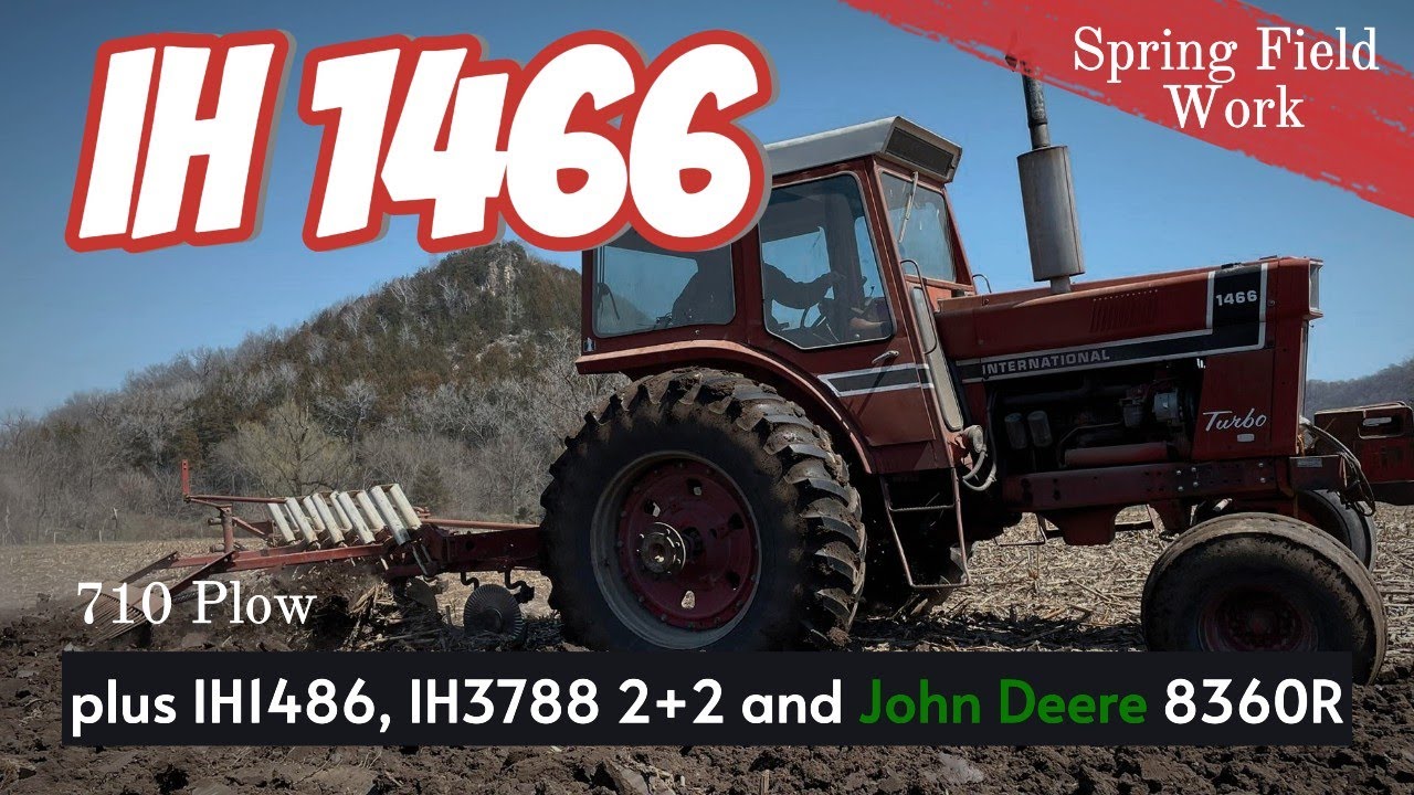 Plowing with IH 1466 Tractor and 710 plow - YouTube