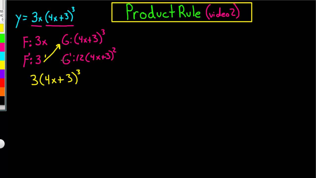 Calculus: Derivatives: Product rule (Part 2) - YouTube