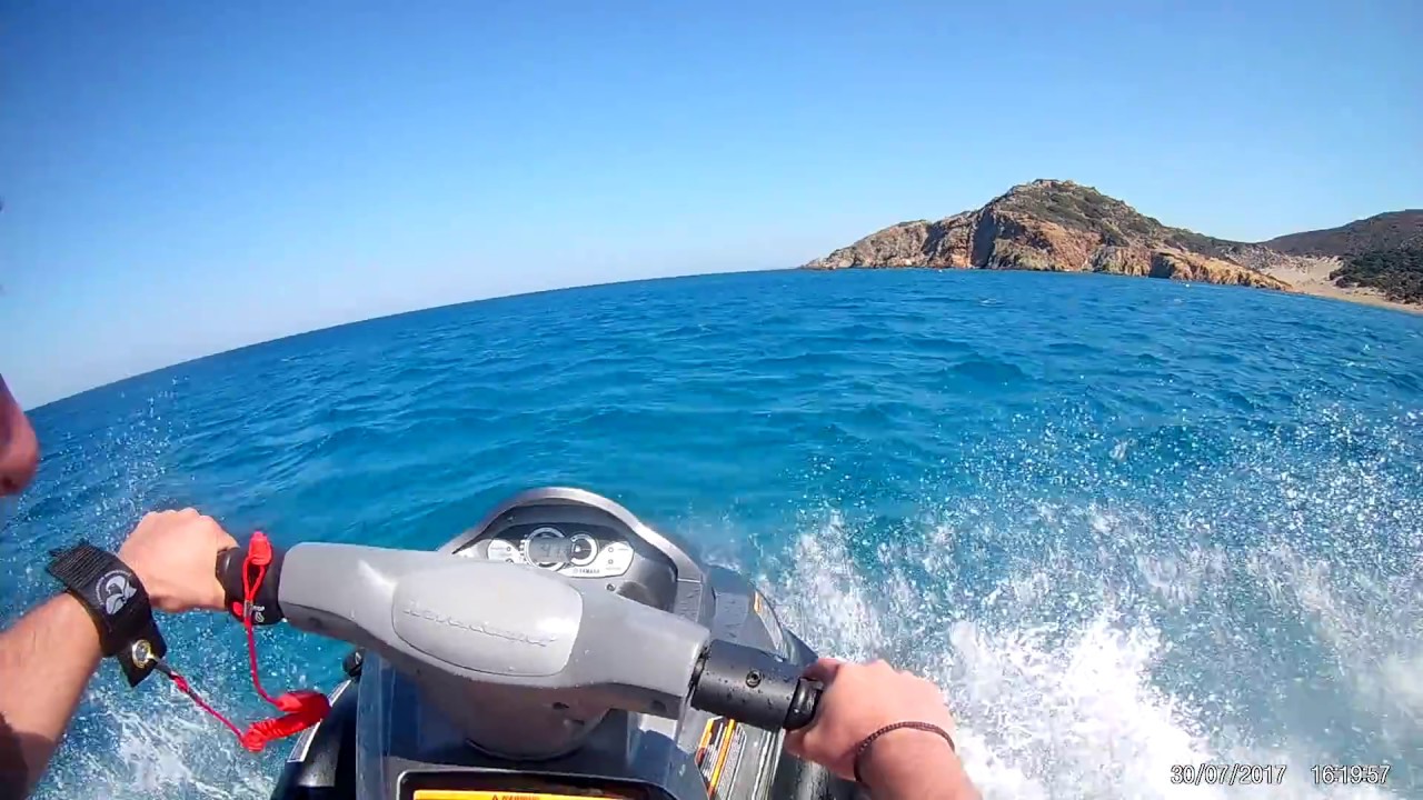 Jet Ski Vai Beach Crete, Greece - YouTube