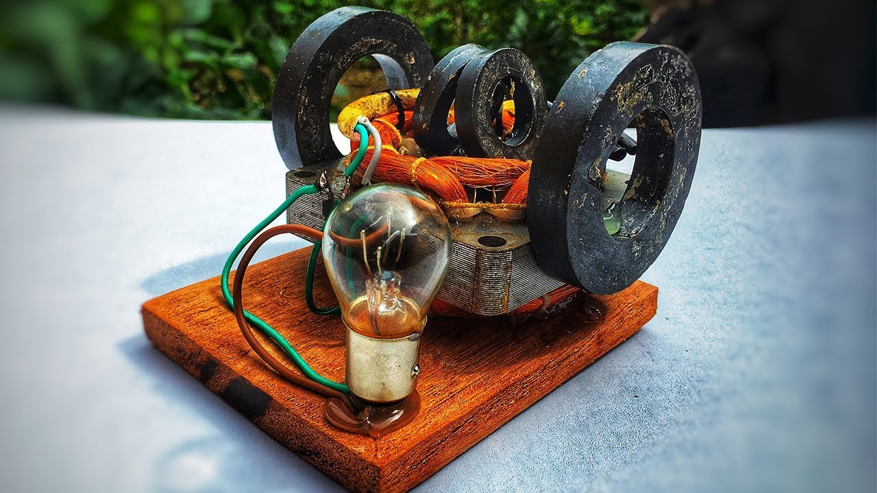 How to make free energy motor generator simple at home - Electricity ...