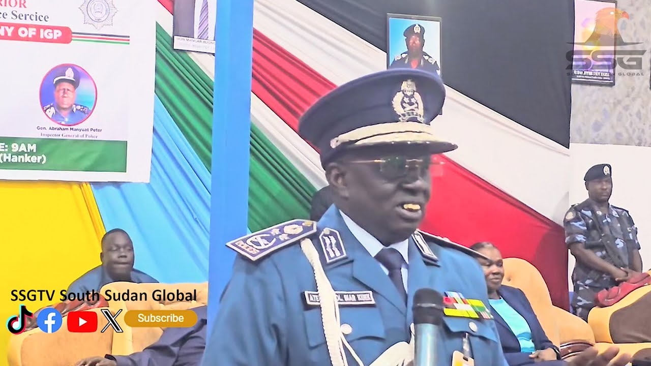 Listen to the Former IGP Gen. Atem Marol Biar at the Handover Ceremony ...