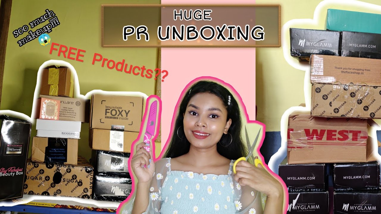 pr package unboxing india | pr unboxing | unboxing pr makeup skincare ...