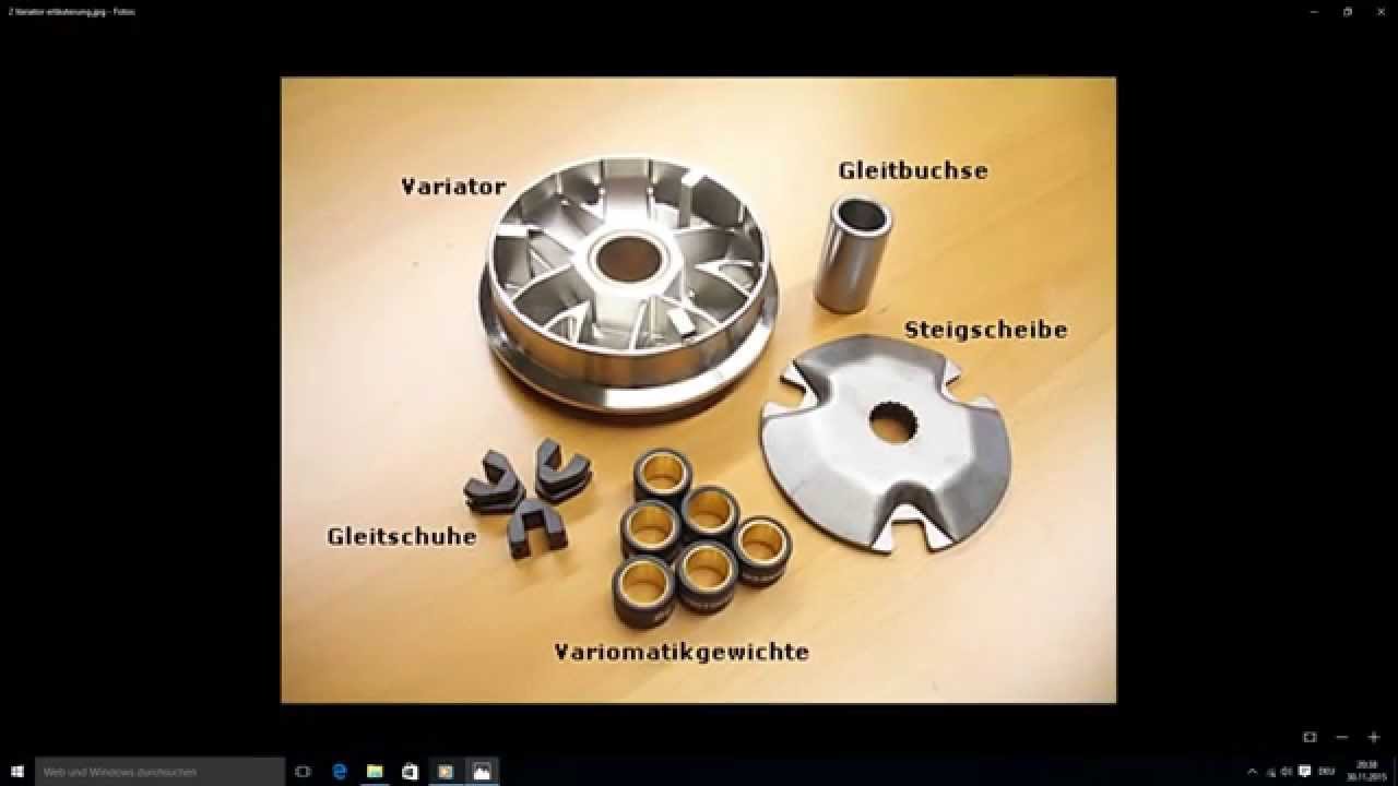Erklärung des Antriebes und seiner Bauteile eines Roller - YouTube