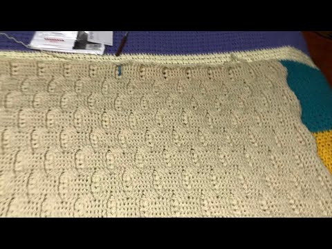 Short chat and progress on Wheat Berry Afghan - YouTube