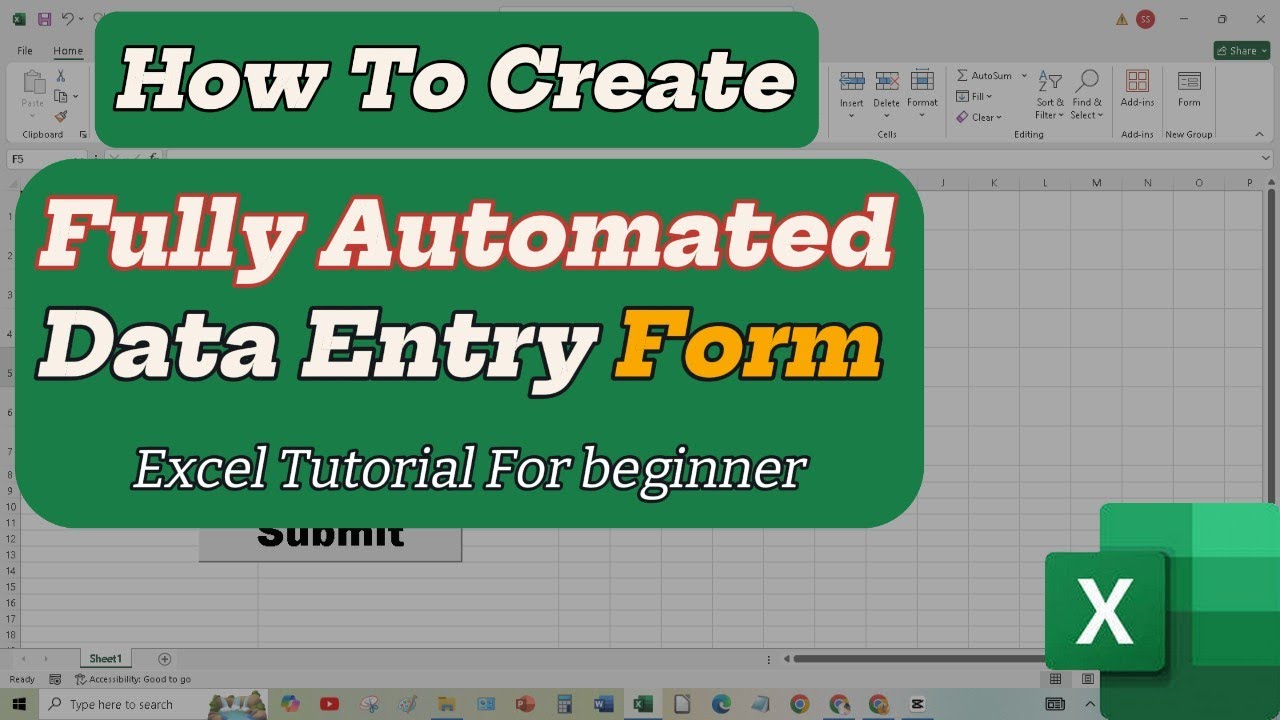 Automated Data Entry Form in Excel | How to create an Automated Data ...
