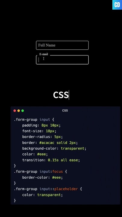Floating Text Animation in Input Field with HTML and CSS - YouTube