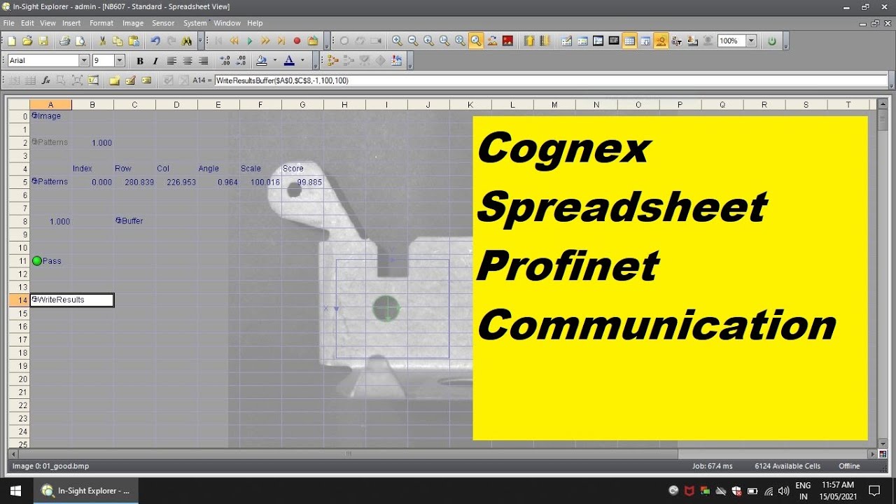 Cognex Spreadsheet Profinet Communication | Machine vision - YouTube