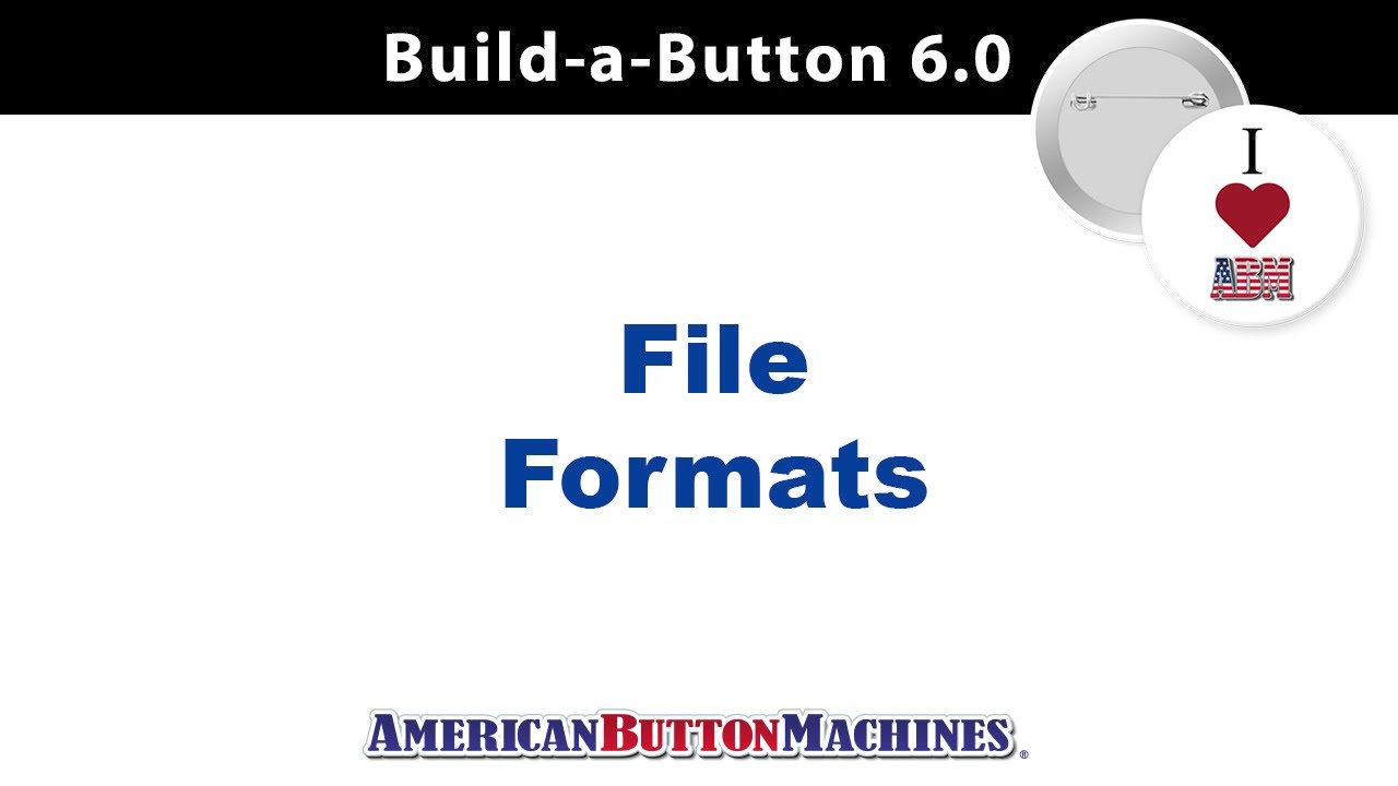 File formats used in button making software - YouTube