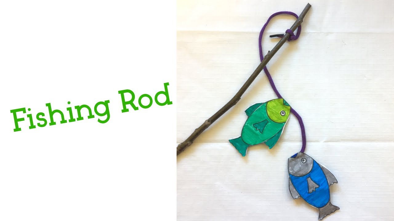 Craft This Fishing Rod With Your Loved One (FREE Fish Template) - YouTube