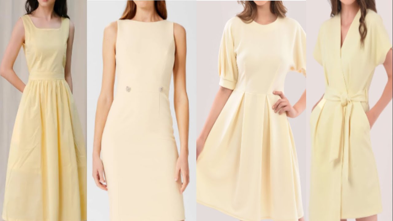 Pastel Yellow Dresses |Casual Elegant Light Yellow Dress Collection ...