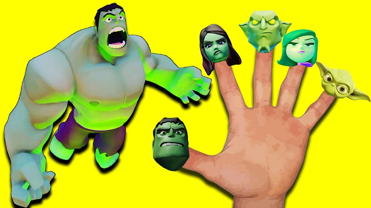 Hulk Colors Finger Family | Disney Superhero Nursery Rhymes Song ...