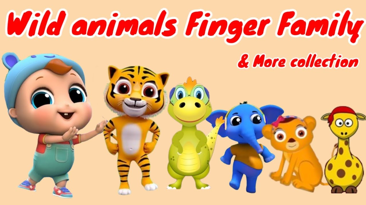 Wild Animals Finger Family Song 1 | Top 5 Wild Animals Finger Family ...