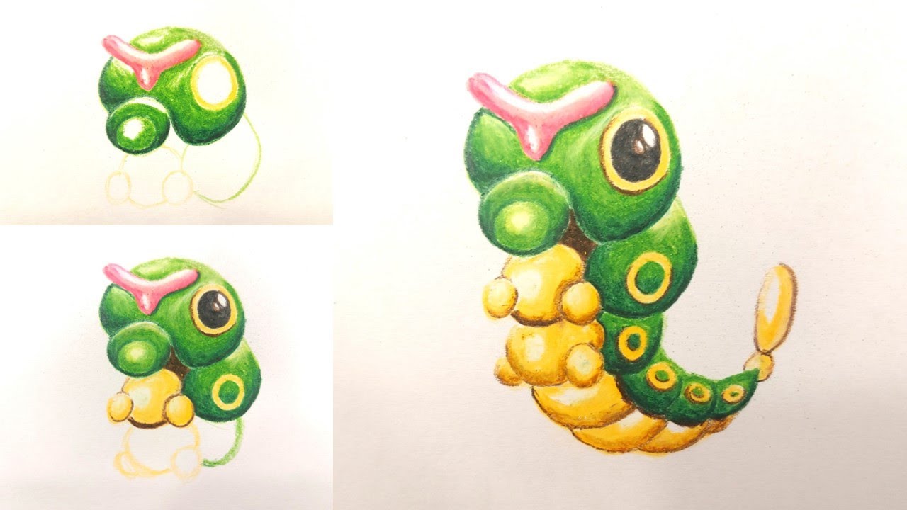 Drawing Pokemon - Caterpie - YouTube