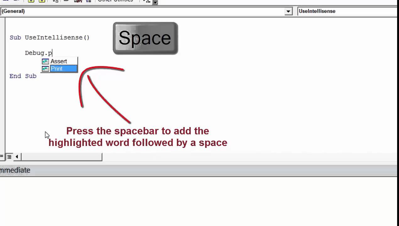 Excel VBA: How to use Intellisense - YouTube