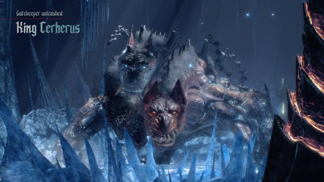 DMC 5 - Vergil VS King Cerberus - YouTube