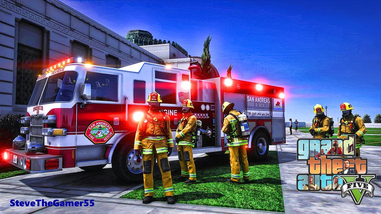 Playing GTA 5 As A FireFighter in GTA 5 ||Day 16|| GTA 5 Mod| 4K - YouTube