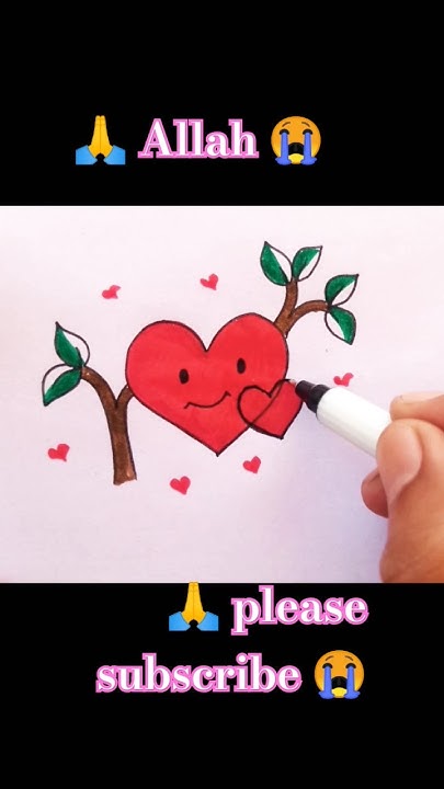 easy red ♥️ heart drawing heart drawing for kids ️ heart drawing with💯 ...