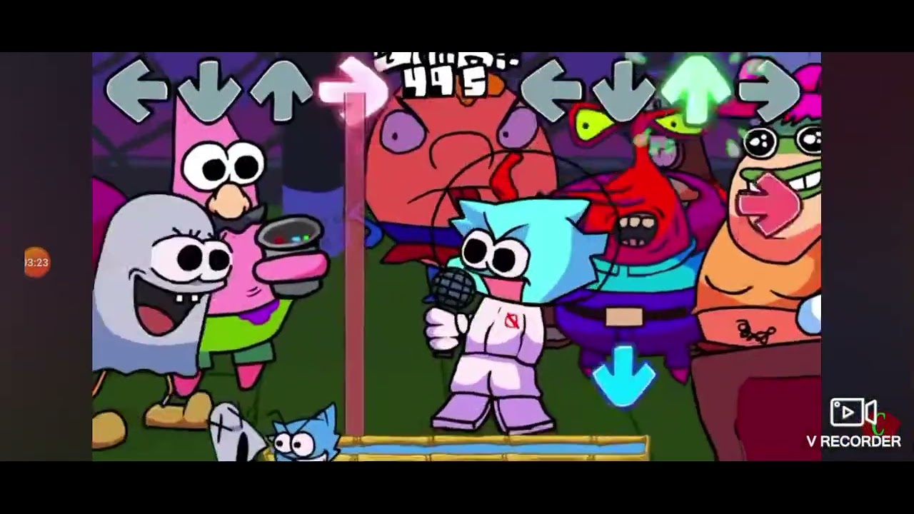 friday night funkin VS Spongebob Halloween Adventure + References (FNF ...