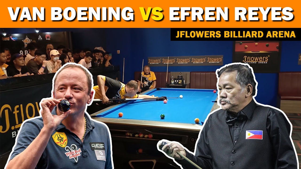 SHANE VAN BOENING VS EFREN REYES | JFlowers Billiard Arena 2024 - YouTube